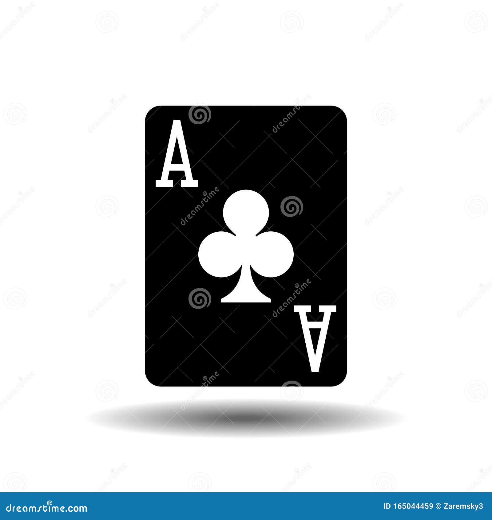 Ace of Clubs Vector Illustration Stock Vector - Illustration of success ...