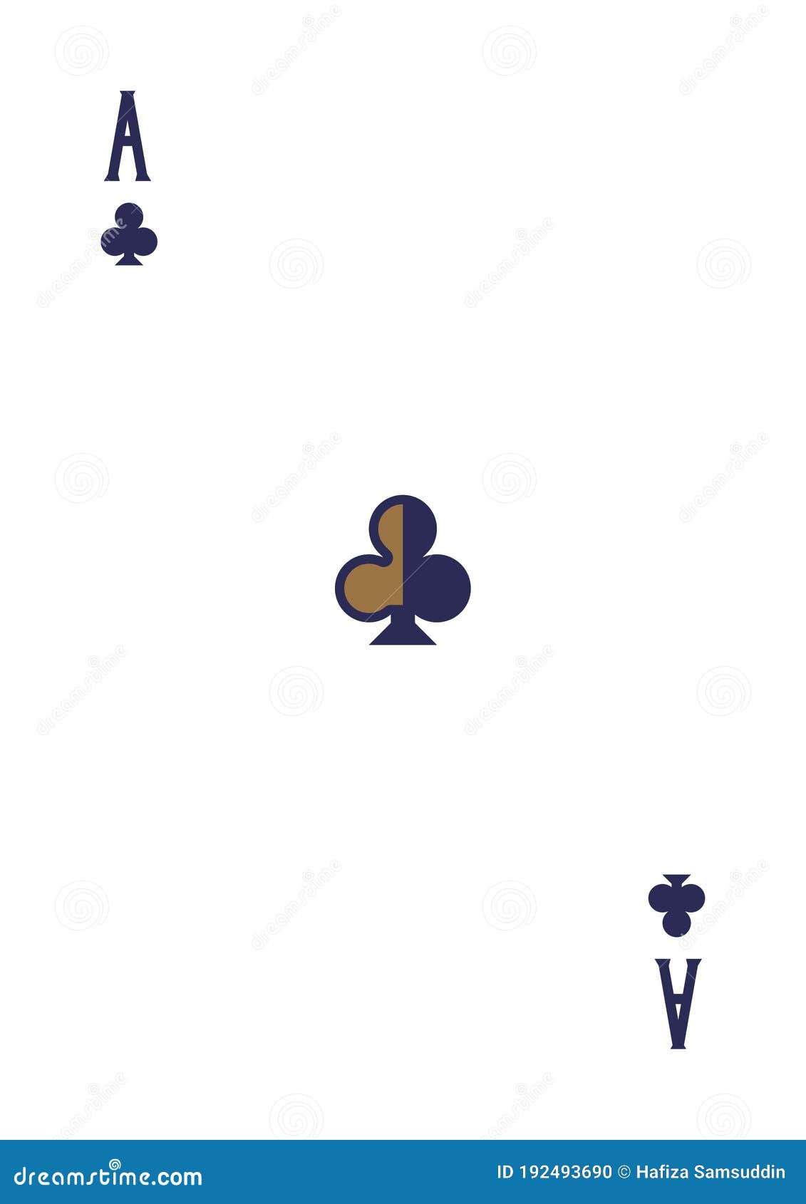 Ace of Clubs. Vector Illustration Decorative Design Stock Vector ...