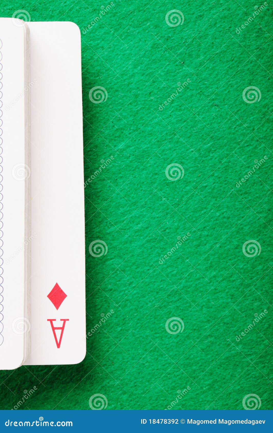 Ace of Diamonds in Card Deck Stock Photo - Image of luck, green: 18478392