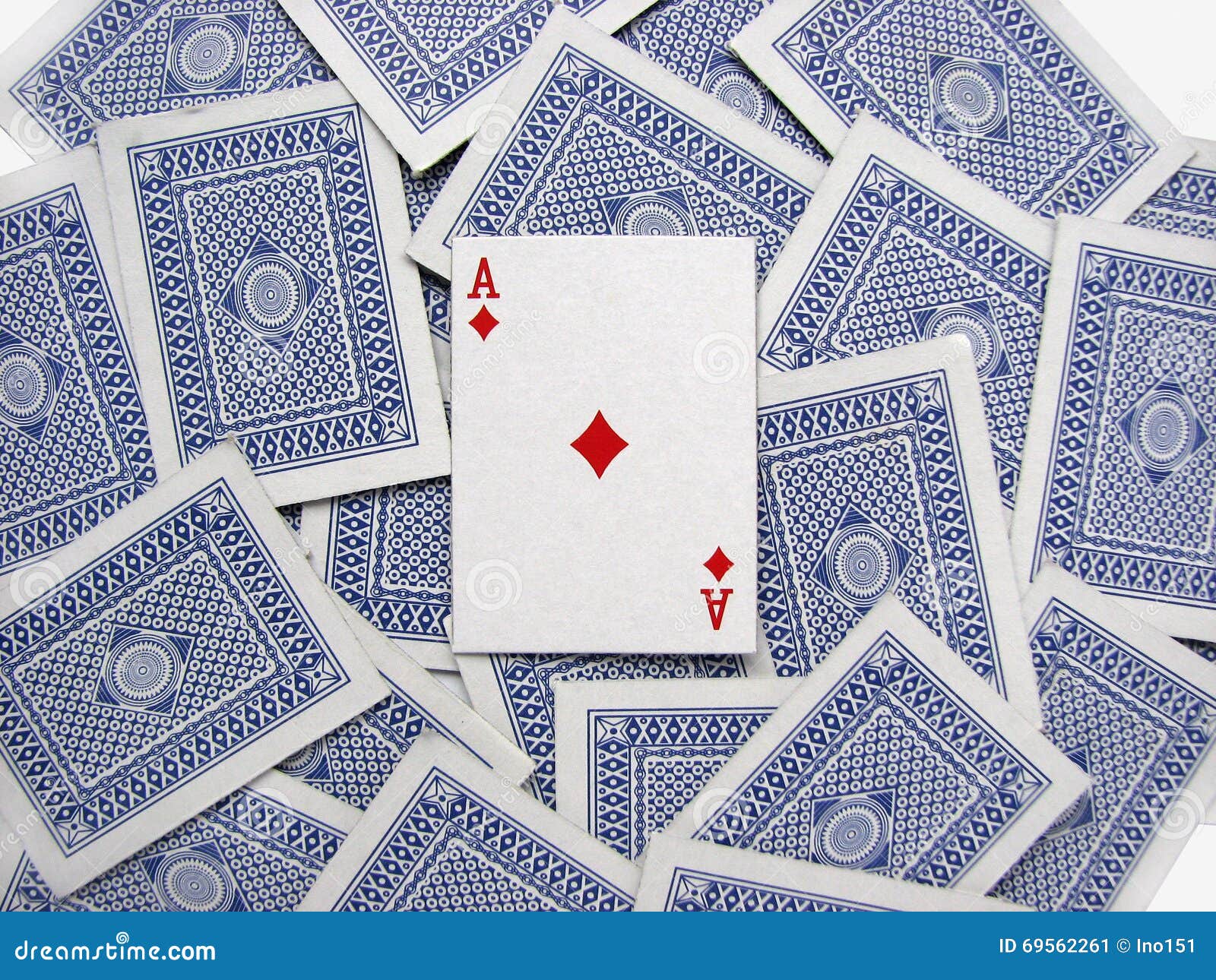 The Ace of Diamonds on a Deck of Playing Cards Stock Image - Image of ...