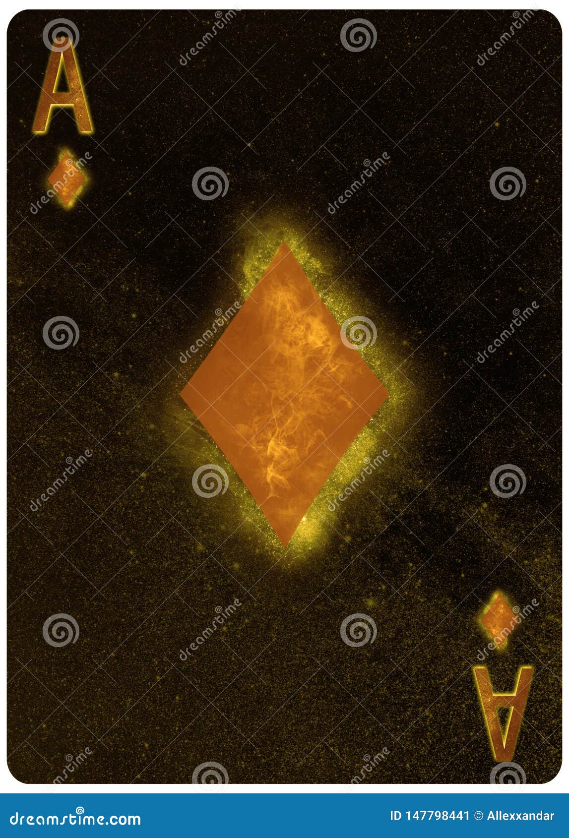 Ace of Diamonds Playing Card Abstract Background Stock Illustration ...