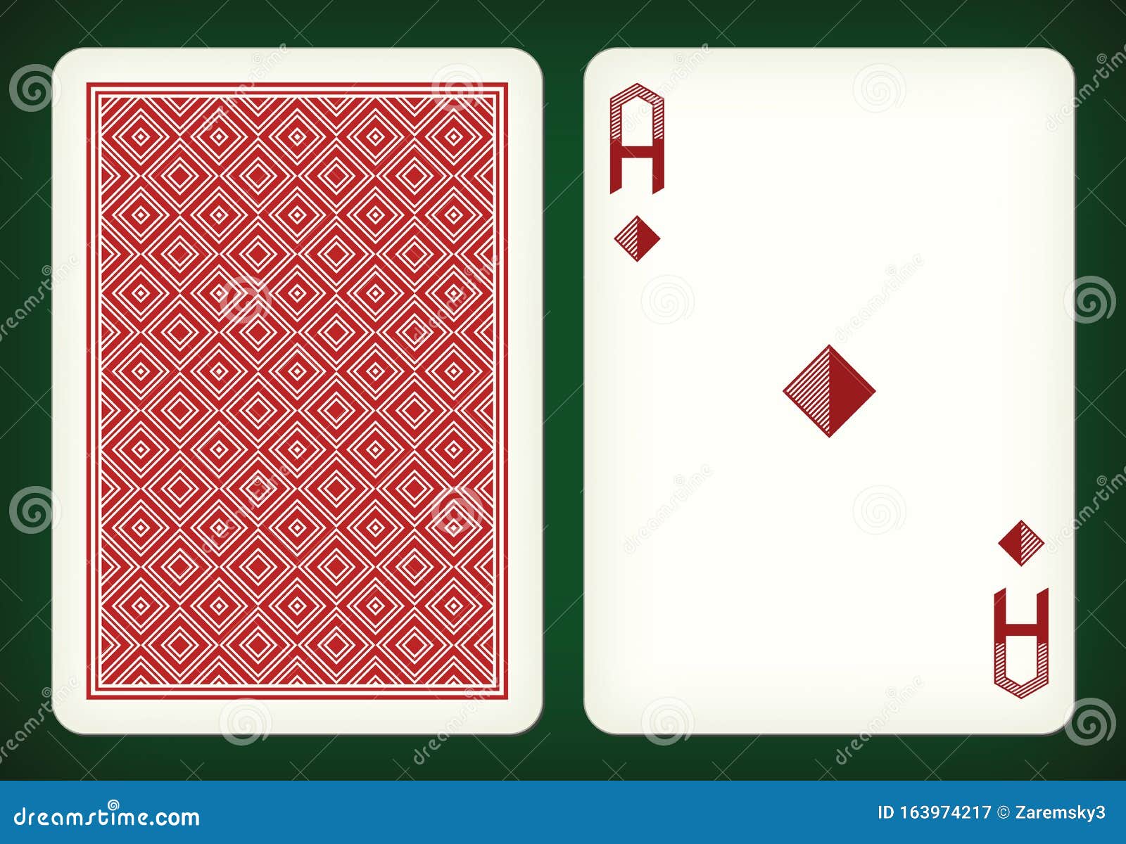 Ace of Diamonds - Playing Cards Vector Illustration Stock Vector ...