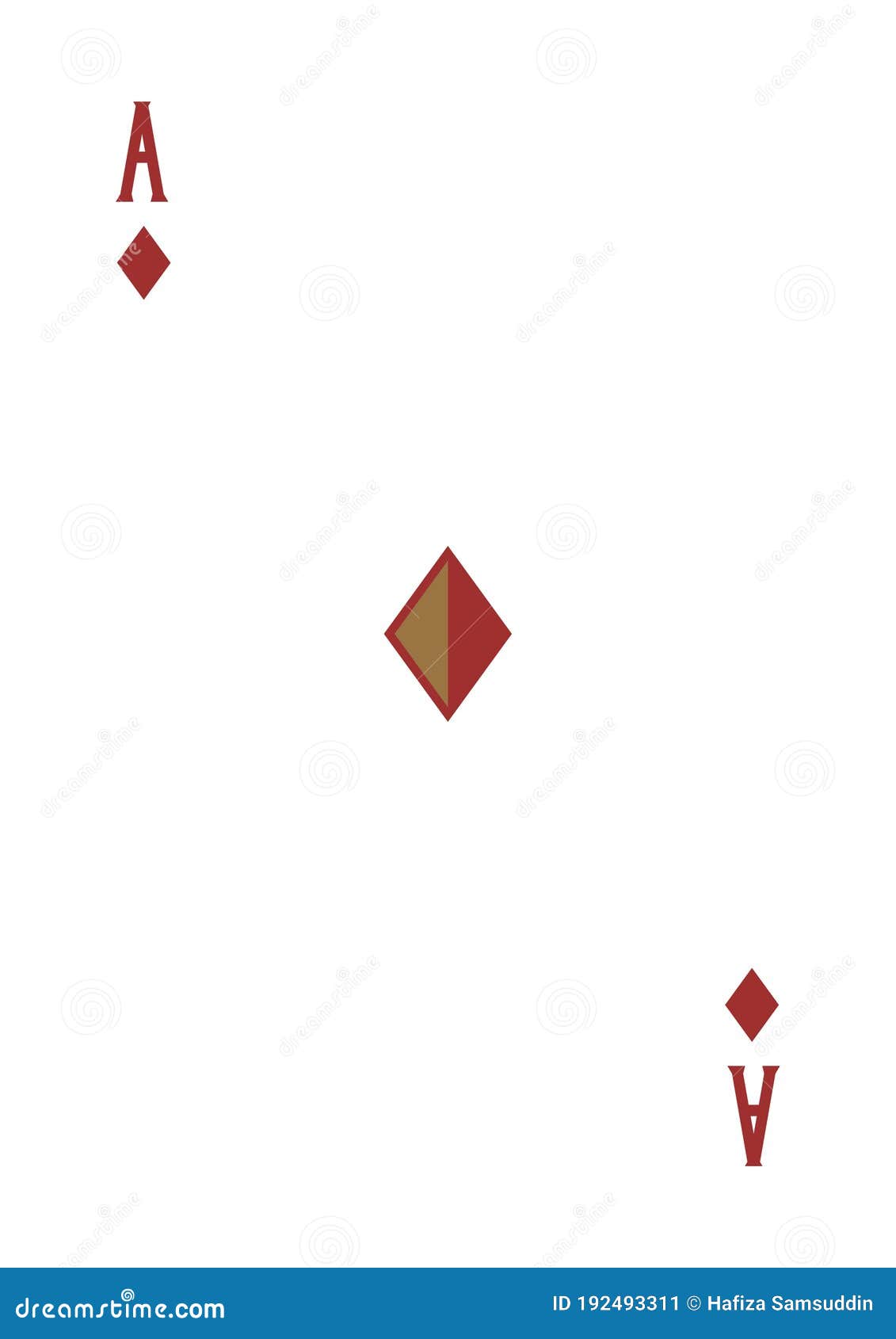 Ace of Diamonds. Vector Illustration Decorative Design Stock Vector ...