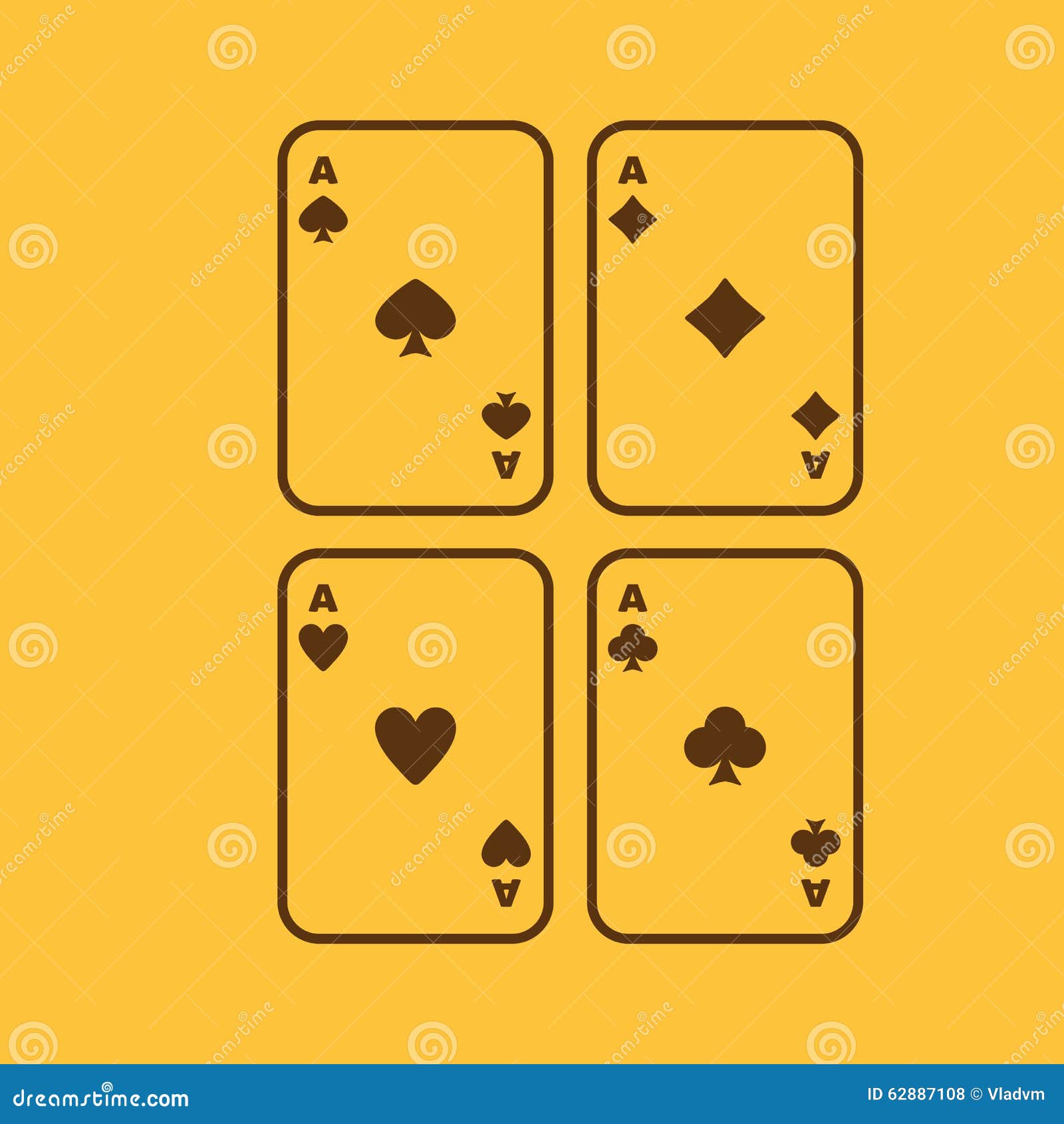 The Ace Icon. Playing Card Suit Symbol Stock Illustration ...