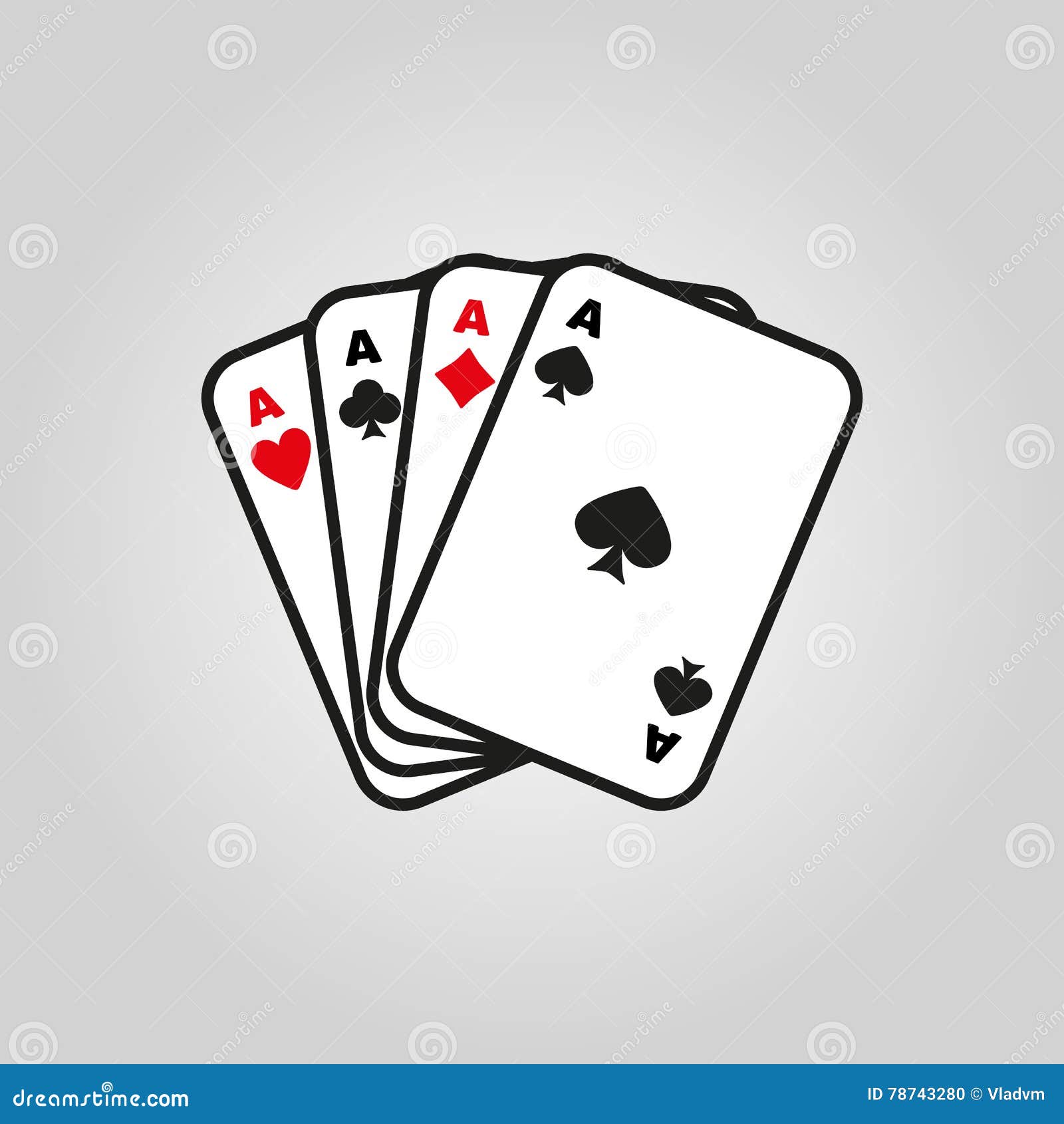The Ace Icon. Playing Card Suit Symbol Stock Vector - Illustration of ...