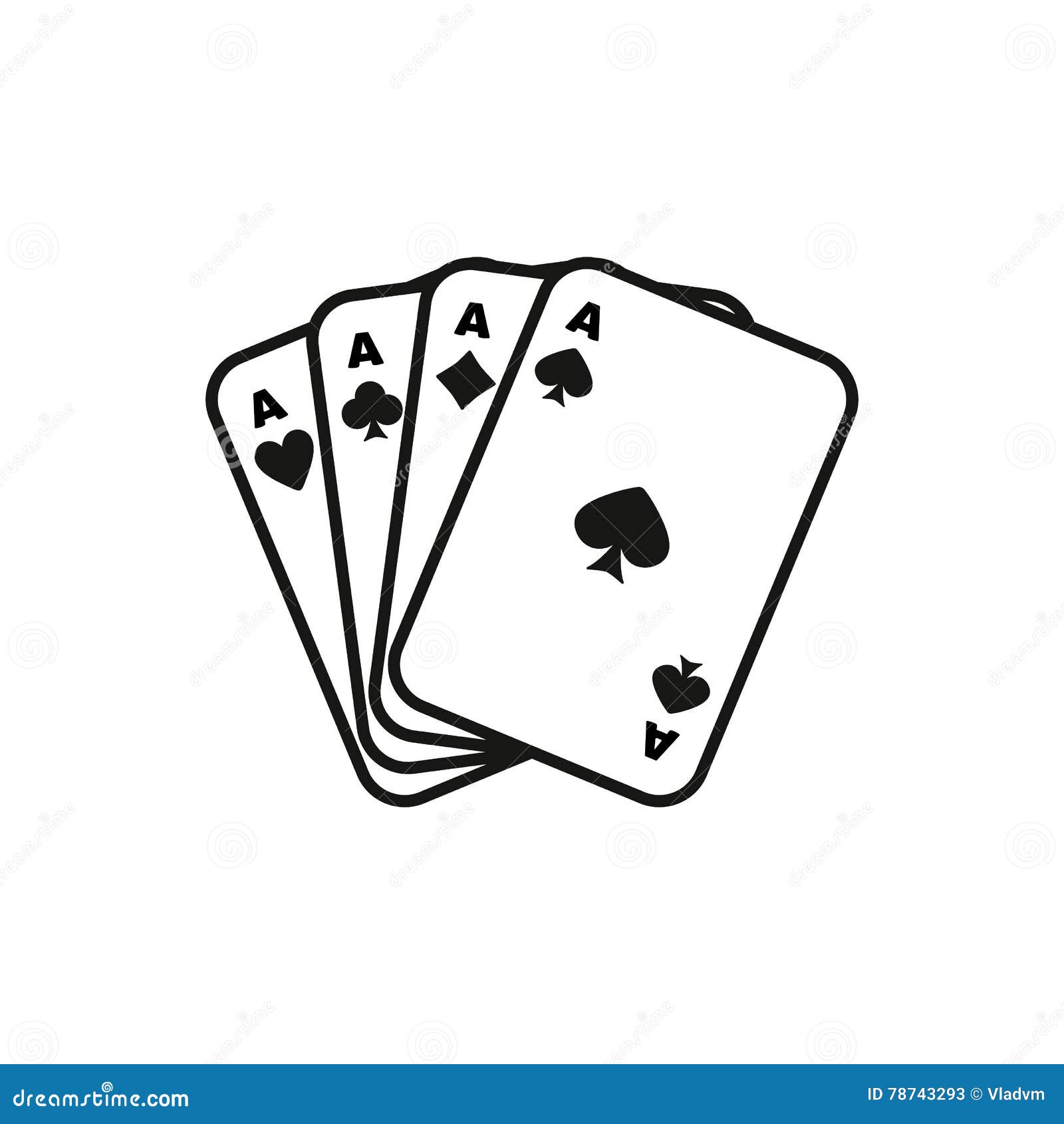 The Ace Icon. Playing Card Suit Symbol Stock Vector - Illustration of ...