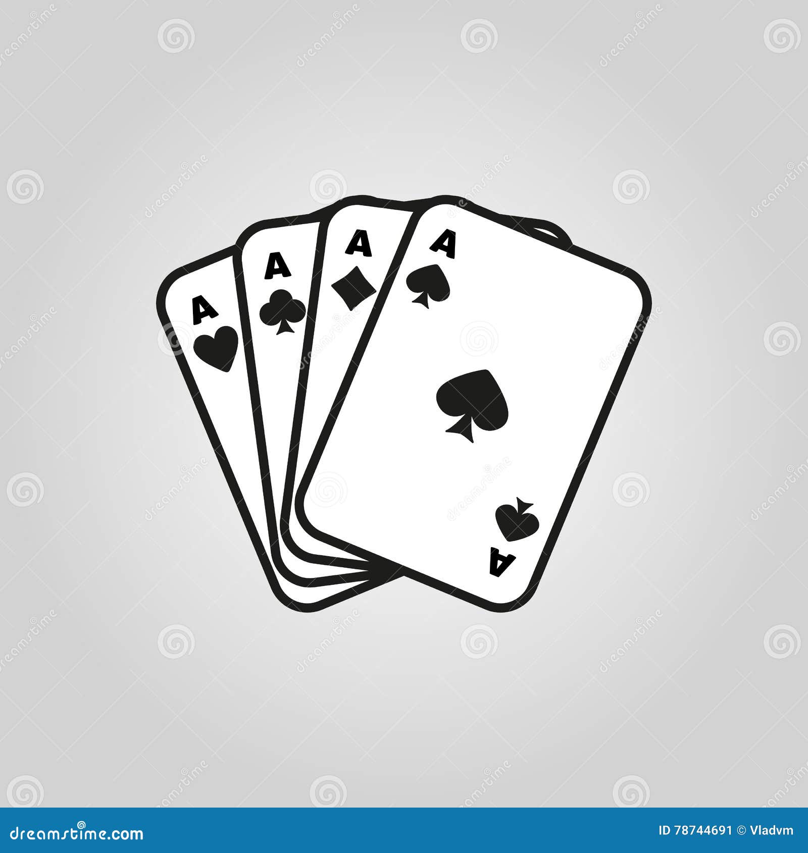 The Ace Icon. Playing Card Suit Symbol Stock Vector - Illustration of ...