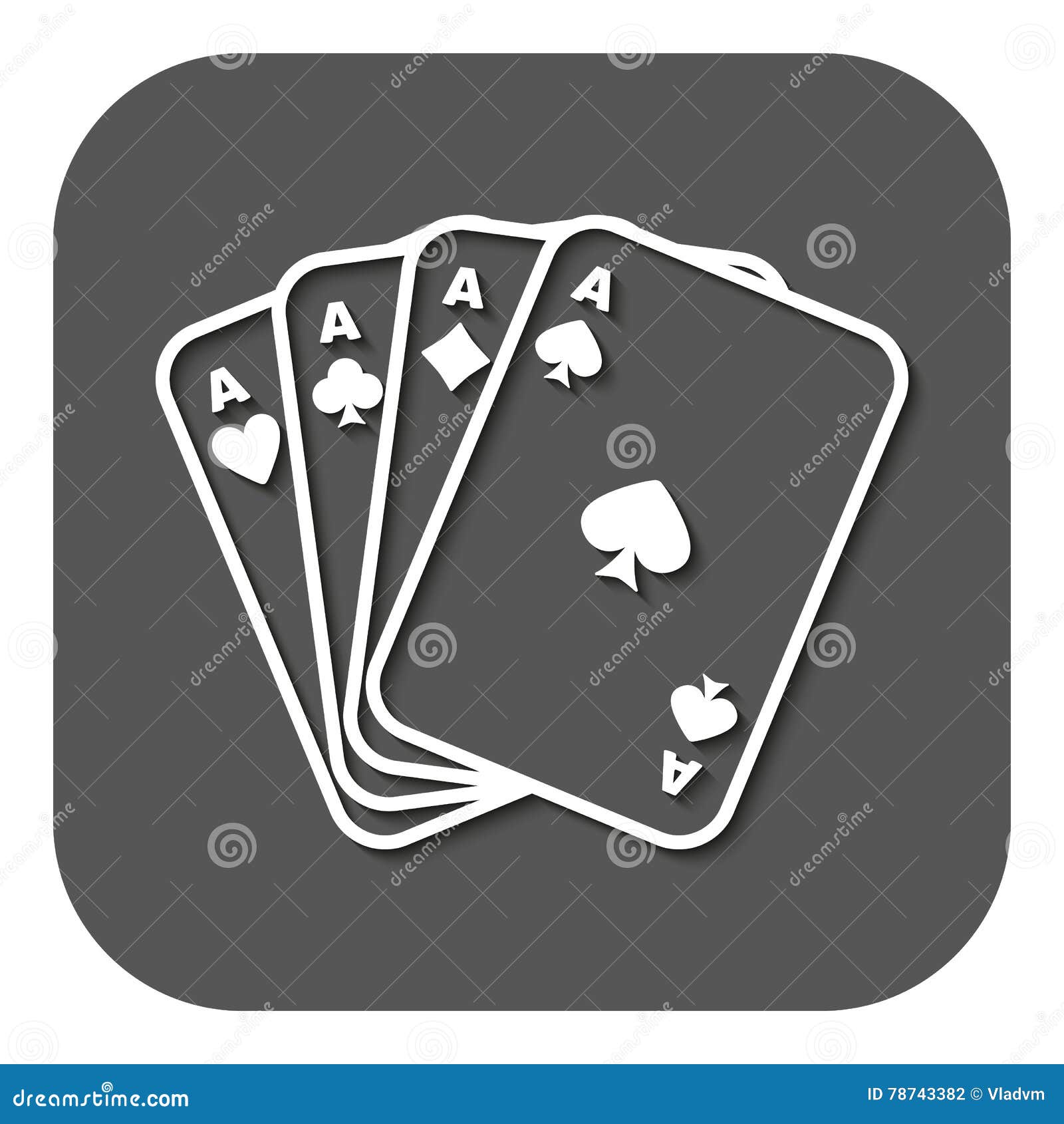 The Ace Icon. Playing Card Suit Symbol Stock Vector - Illustration of ...