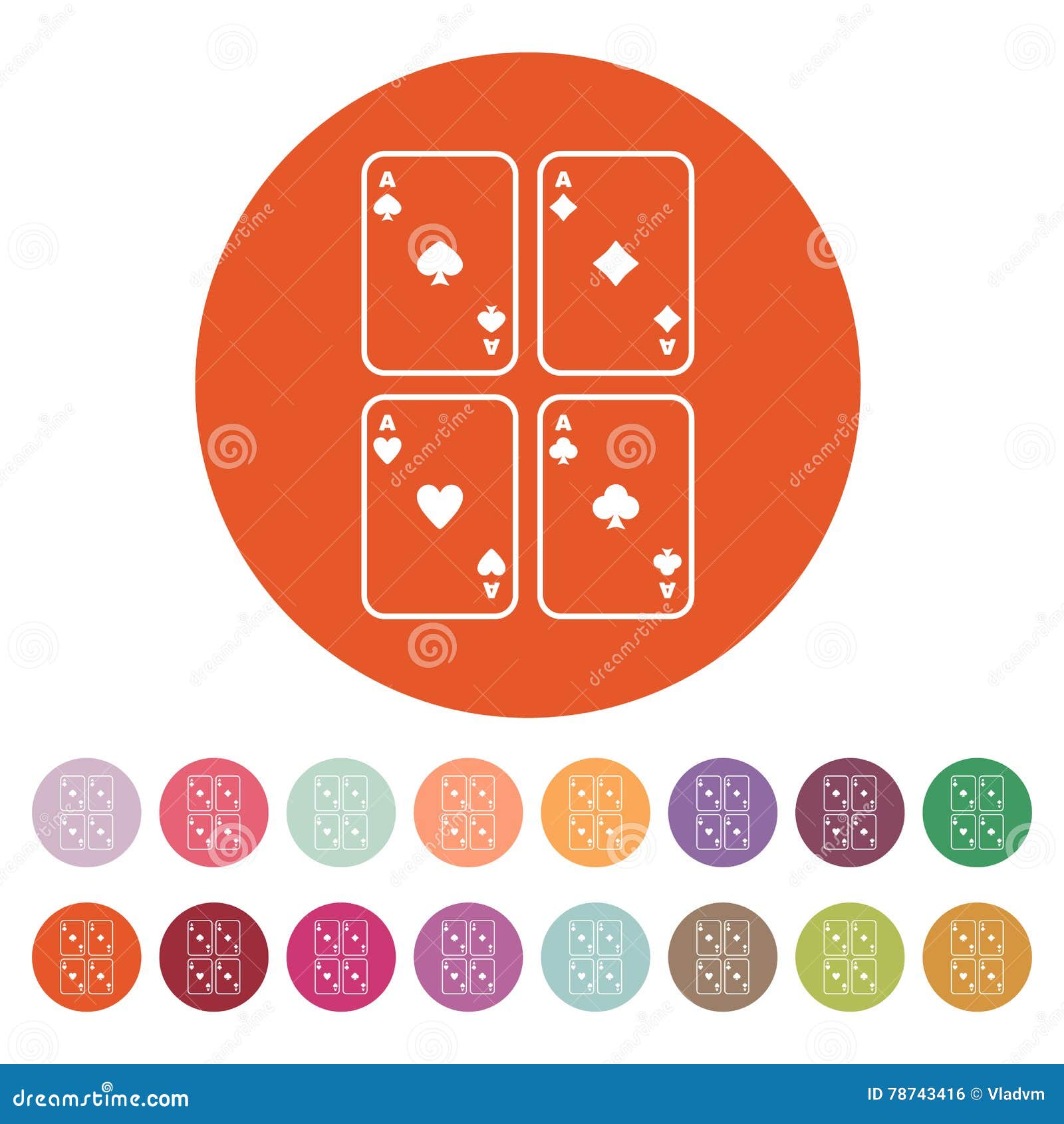 The Ace Icon. Playing Card Suit Symbol Stock Vector - Illustration of ...