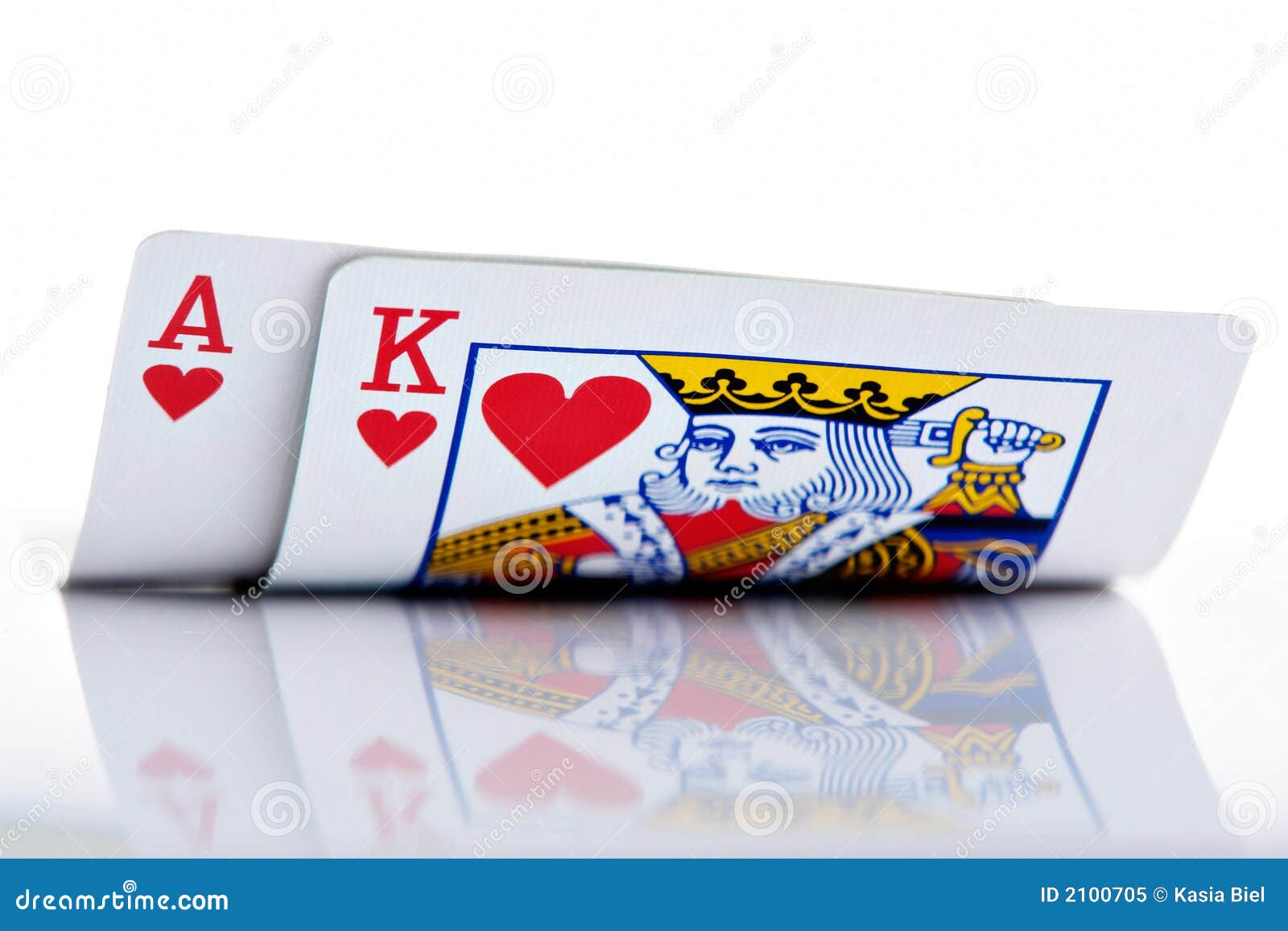 Ace and King stock image. Image of poker, gaming, heart - 2100705