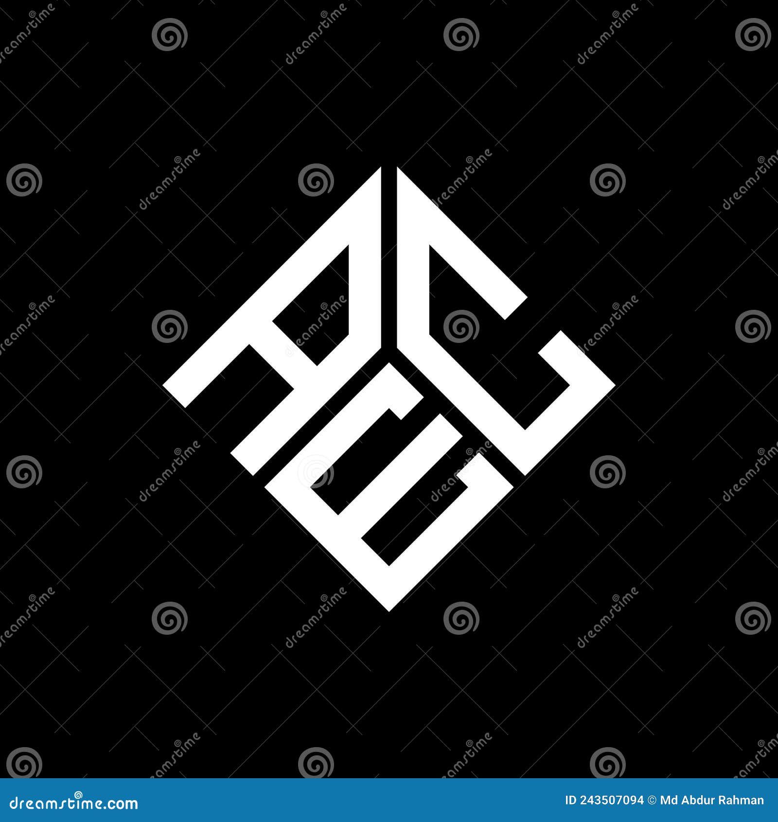 ACE Letter Logo Design on Black Background. ACE Creative Initials ...