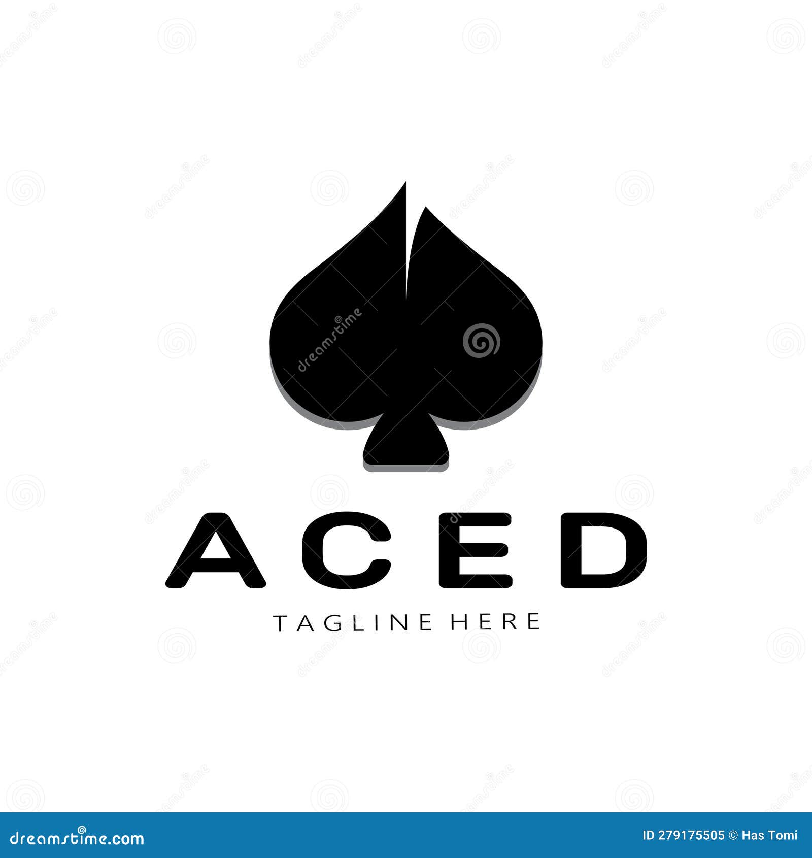 Ace Logo Design for Casino Poker App Games Vector Stock Vector ...
