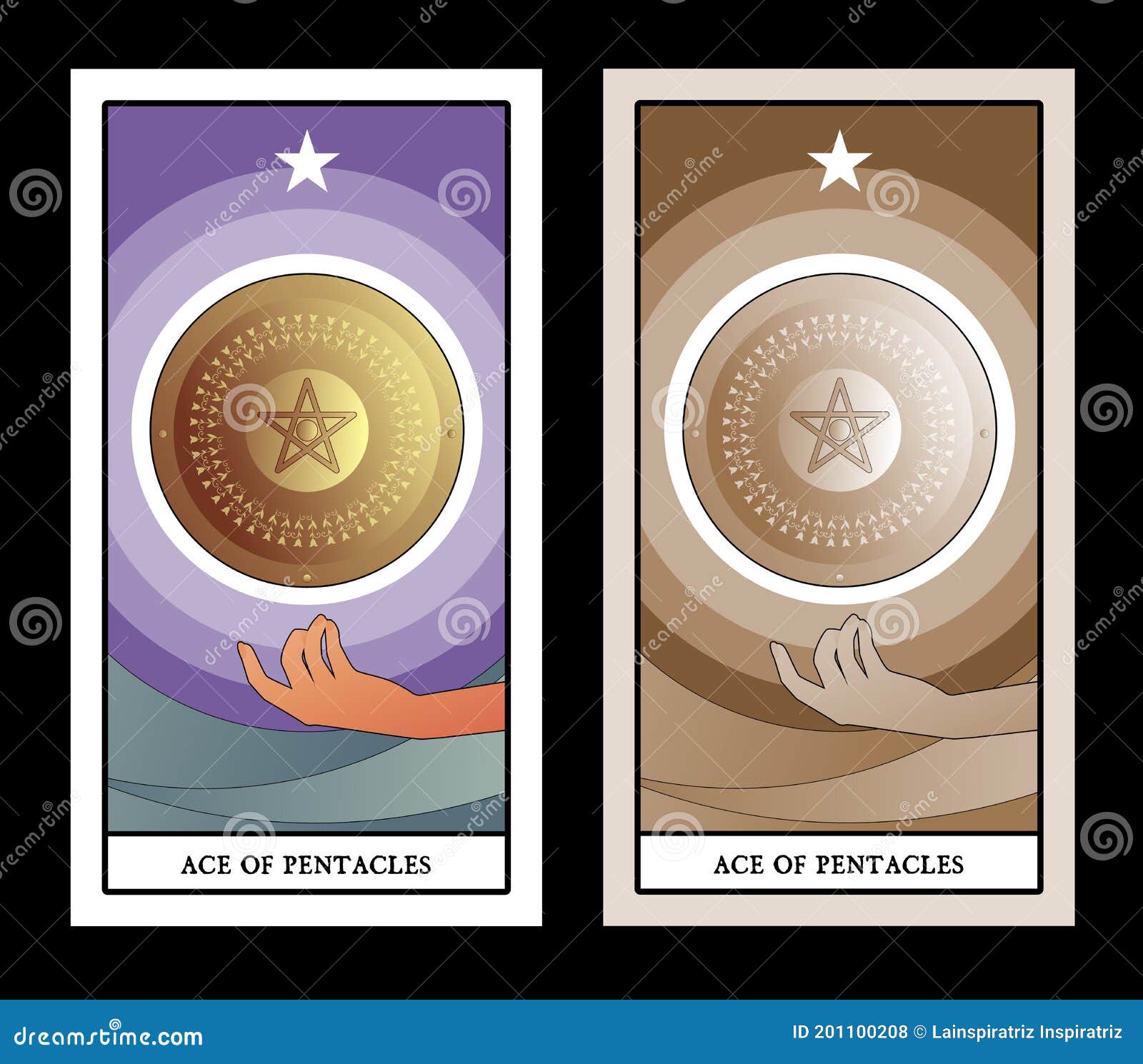 Pentacles Isolated On Dark Background Royalty-Free Stock Photography ...