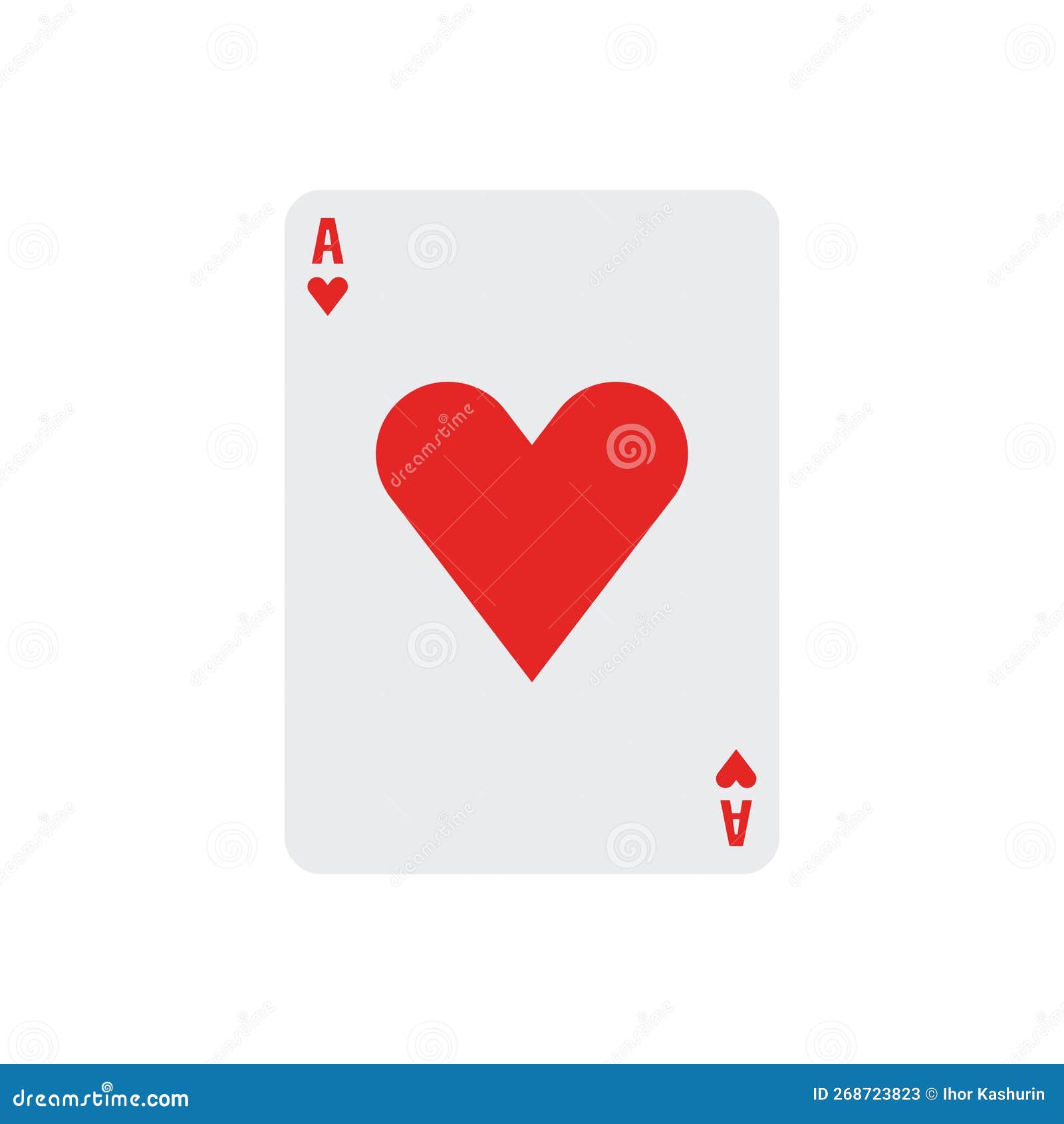Ace Playing Card for Poker Hand Game. Stock Vector - Illustration of ...