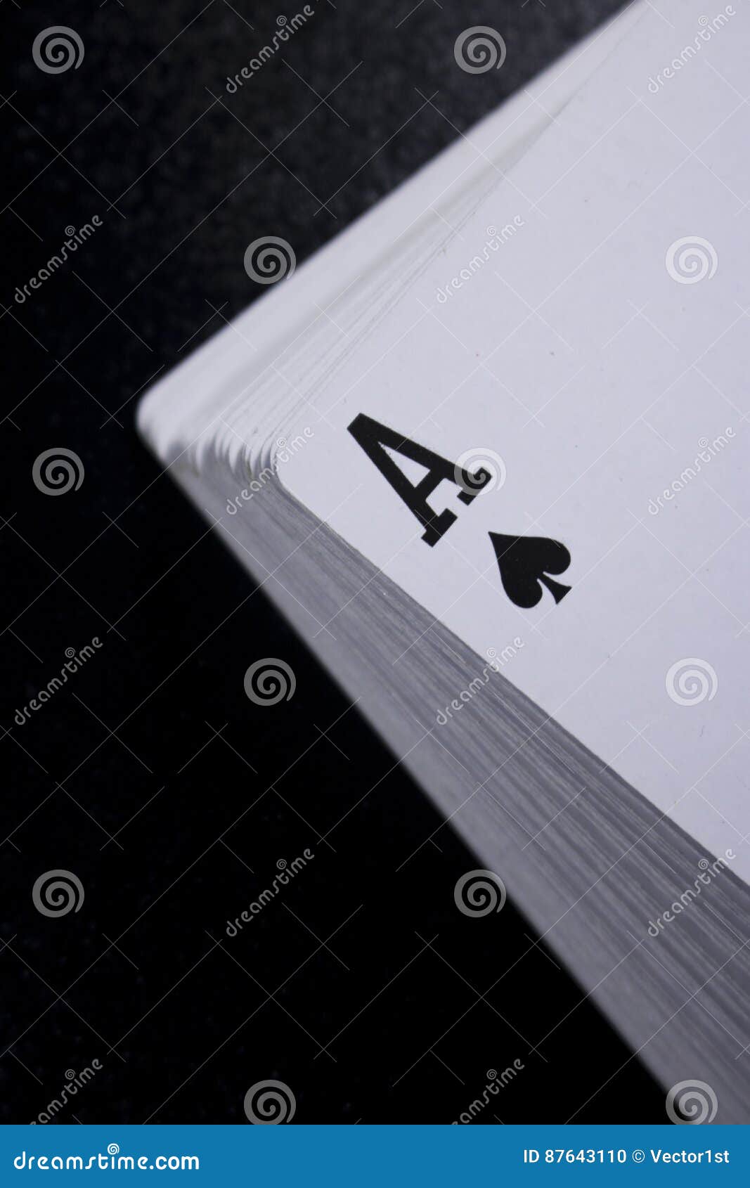 Ace Poker Card Stack Deck on Dark Background Stock Photo - Image of ...