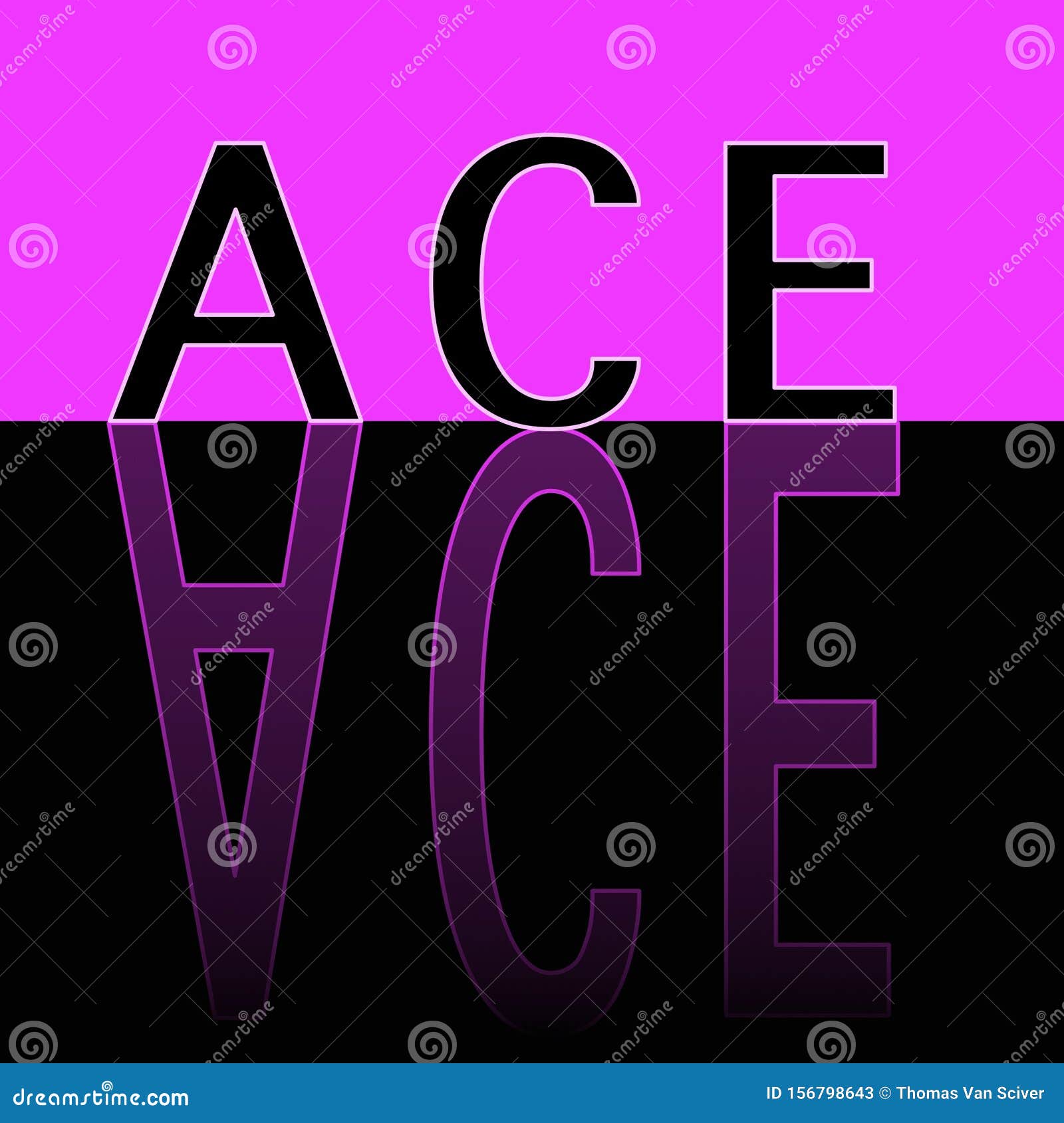 ACE-REFLECTED stock illustration. Illustration of reflected - 156798643