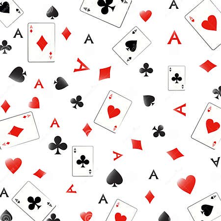 Ace seamless pattern stock vector. Illustration of hand - 20867844