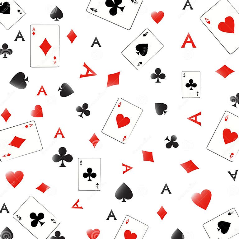 Ace seamless pattern stock vector. Illustration of hand - 20867844