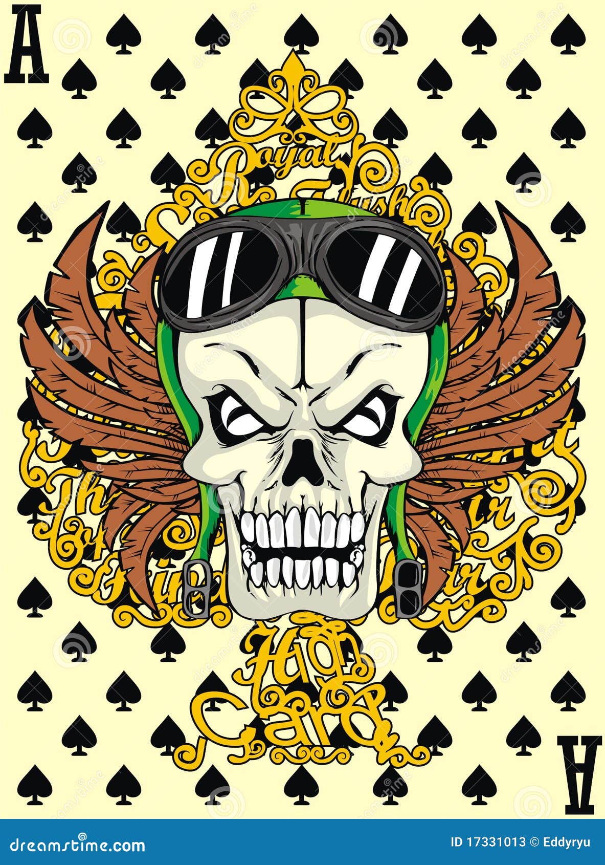 Ace skull stock illustration. Illustration of people - 17331013