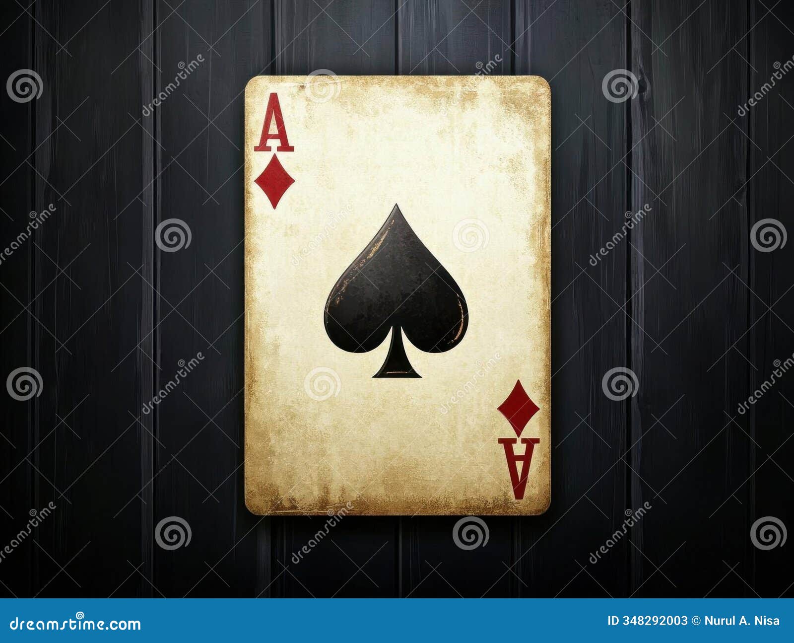 Ace of Spades, a Classic Card Game Symbol Stock Illustration ...