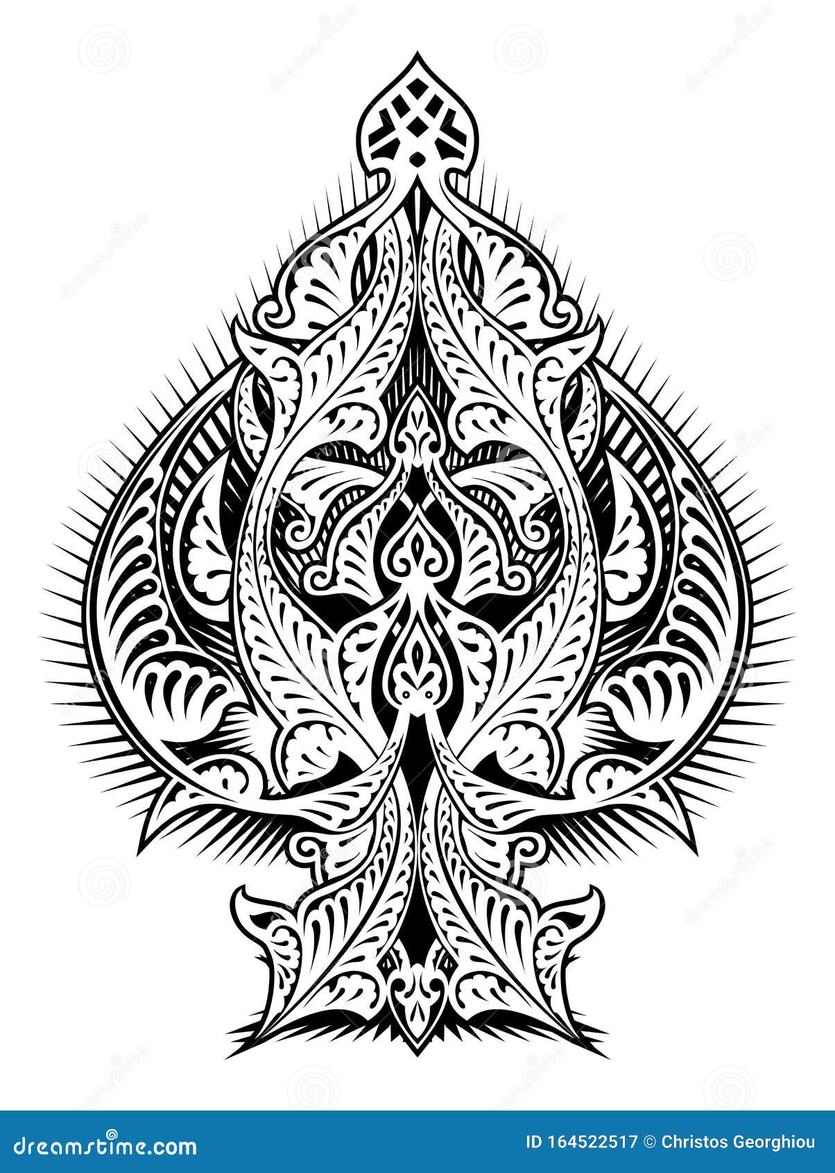 Ace of Spades Icon Shape Abstract Pattern Stock Vector - Illustration ...