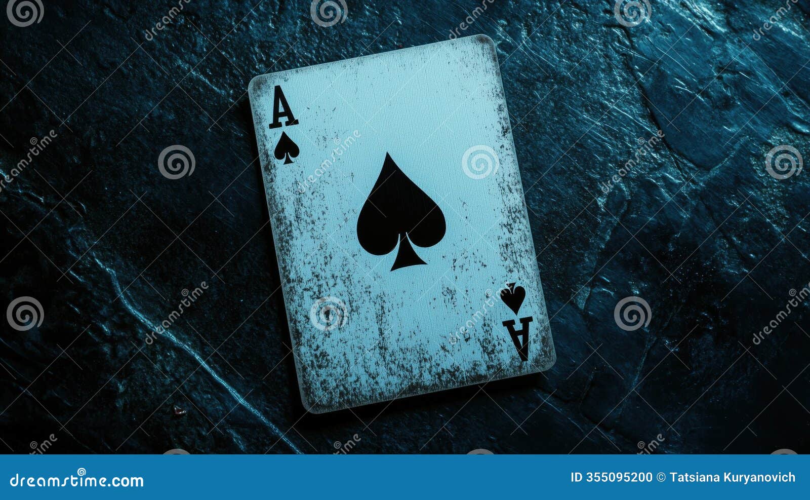 Ace of Spades Playing Card on Textured Surface Stock Photo - Image of ...