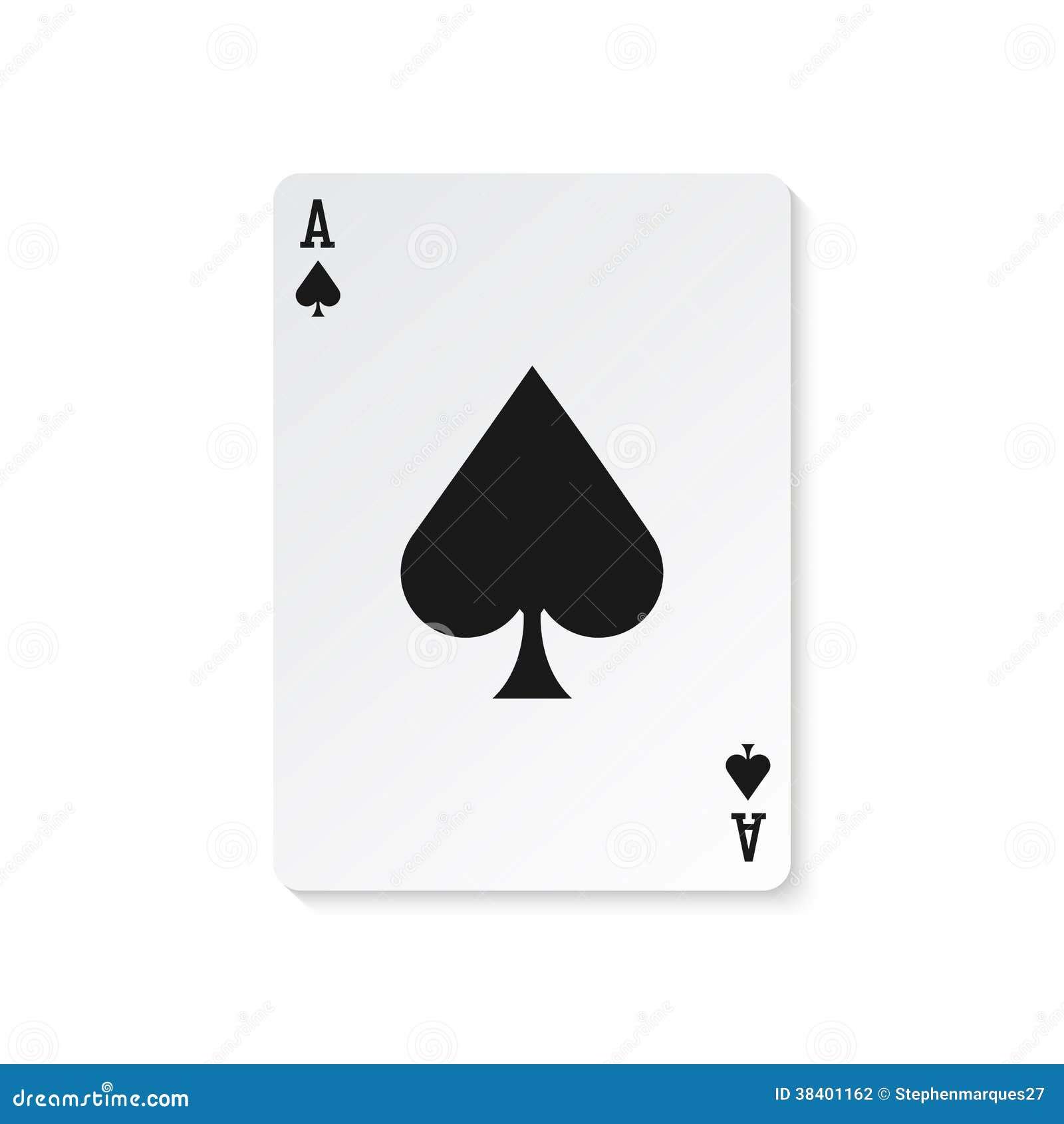 Ace of Spades Vector Illustration Stock Vector - Illustration of shape ...