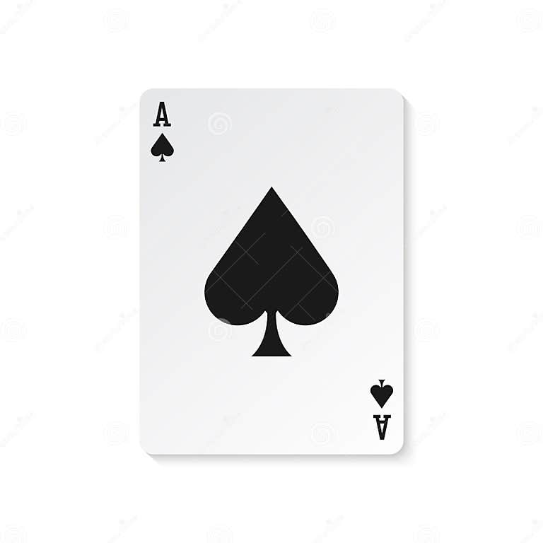 Ace of Spades Vector Illustration Stock Vector - Illustration of shape ...
