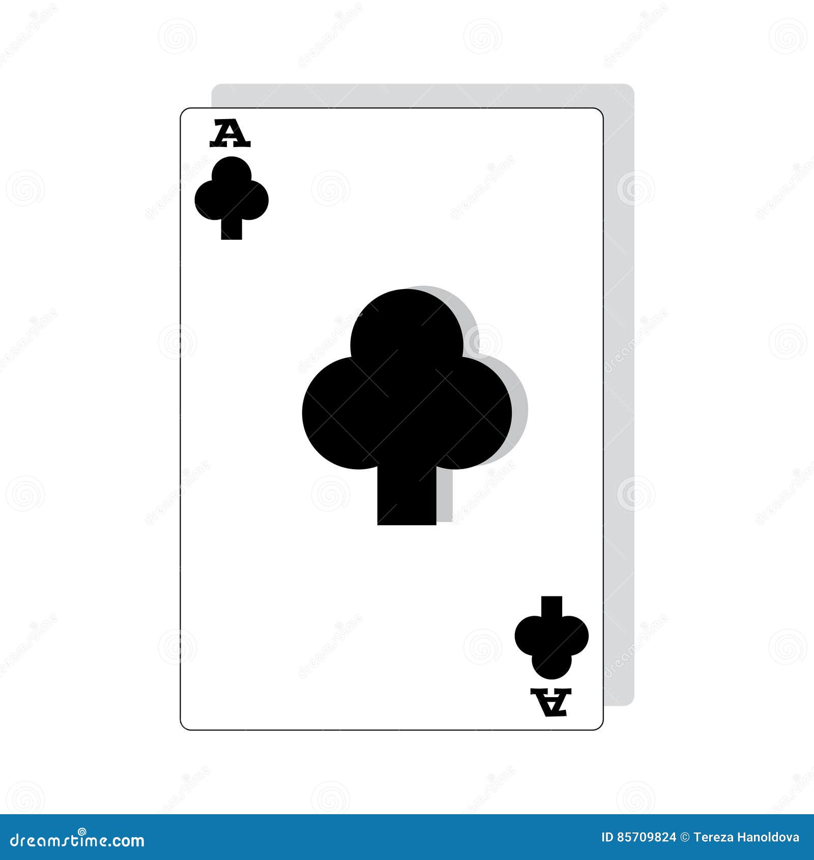 Ace on white background stock vector. Illustration of playing - 85709824