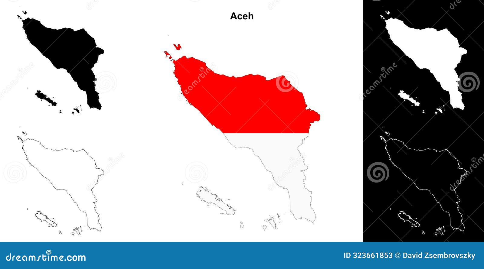 Aceh Outline Map Cartoon Vector | CartoonDealer.com #323661853