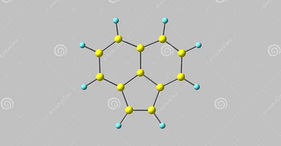 Acenaphthylene Molecular Structure Isolated on Grey Stock Illustration ...