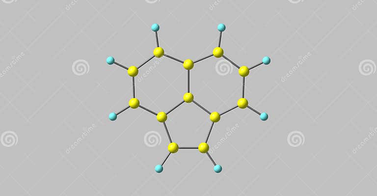 Acenaphthylene Molecular Structure Isolated on Grey Stock Illustration ...