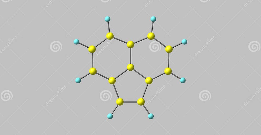 Acenaphthylene Molecular Structure Isolated on Grey Stock Illustration ...