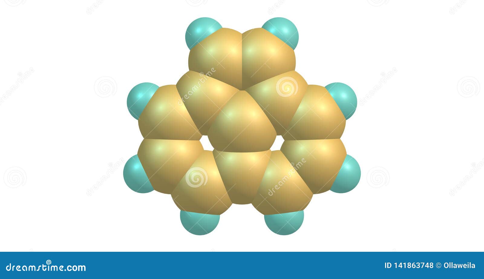 Acenaphthylene Molecular Structure Isolated on White Stock Illustration ...