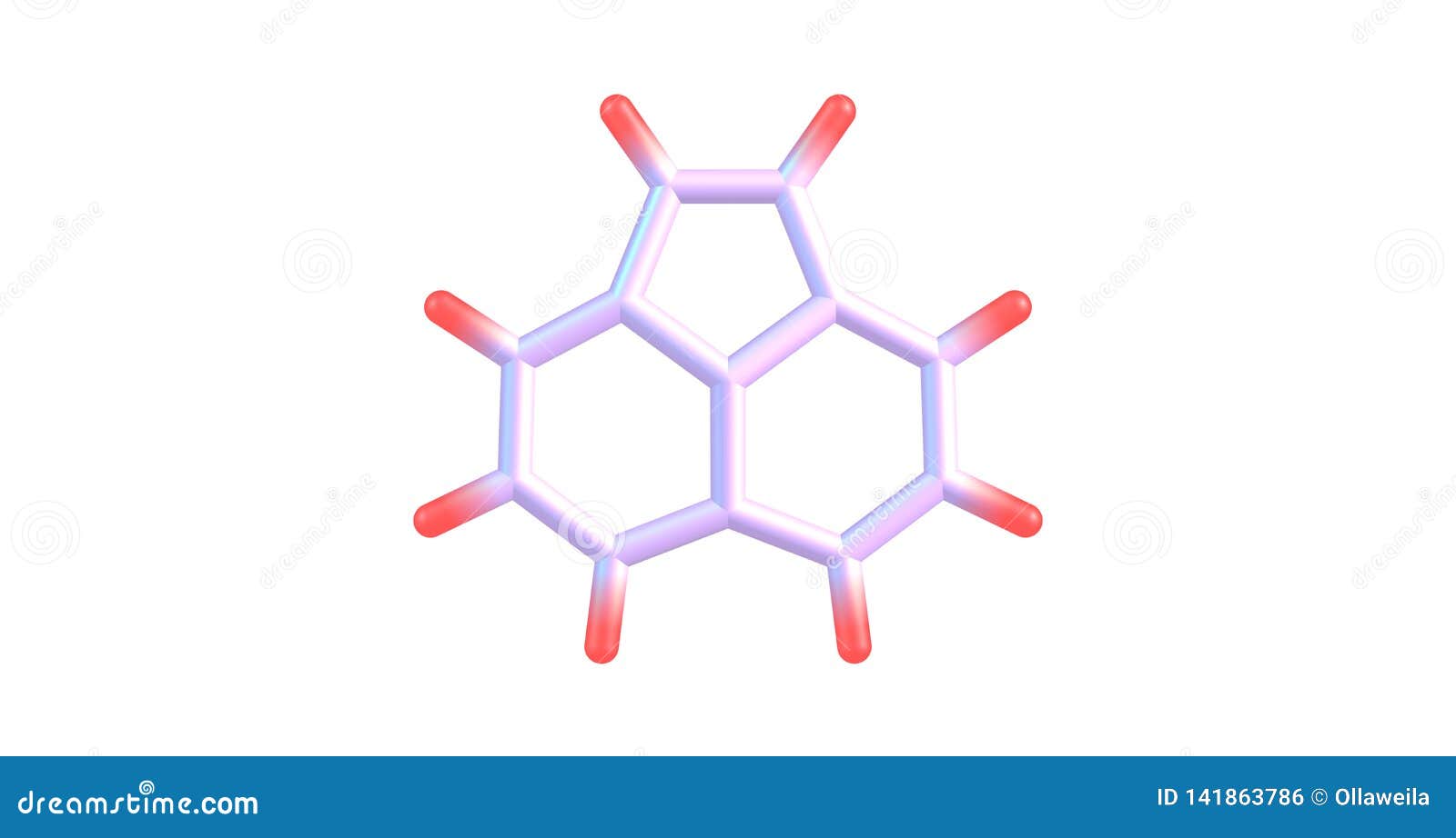 Acenaphthylene Molecular Structure Isolated on White Stock Illustration ...