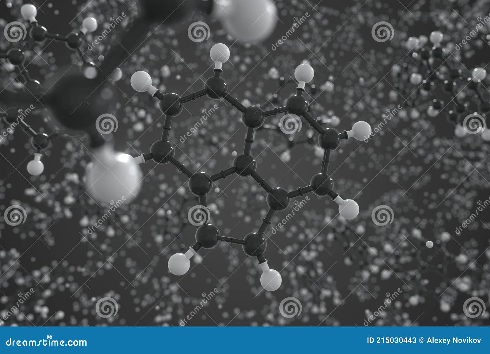 Acenaphthylene Molecule. Ball-and-stick Molecular Model. Chemistry ...