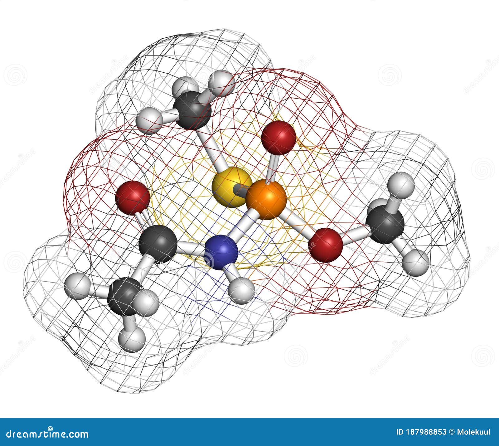Acephate Insecticide Molecule. Skeletal Formula. Vector Illustration ...