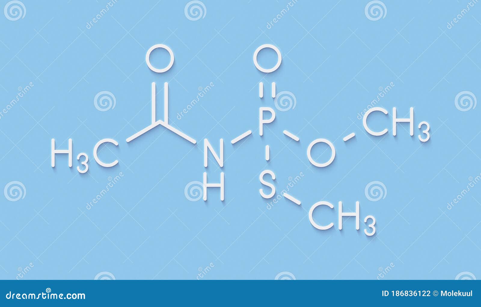 Acephate Insecticide Molecule. Skeletal Formula. Stock Illustration ...