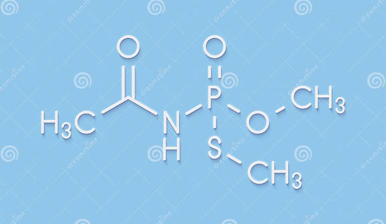 Acephate Insecticide Molecule. Skeletal Formula. Stock Illustration ...