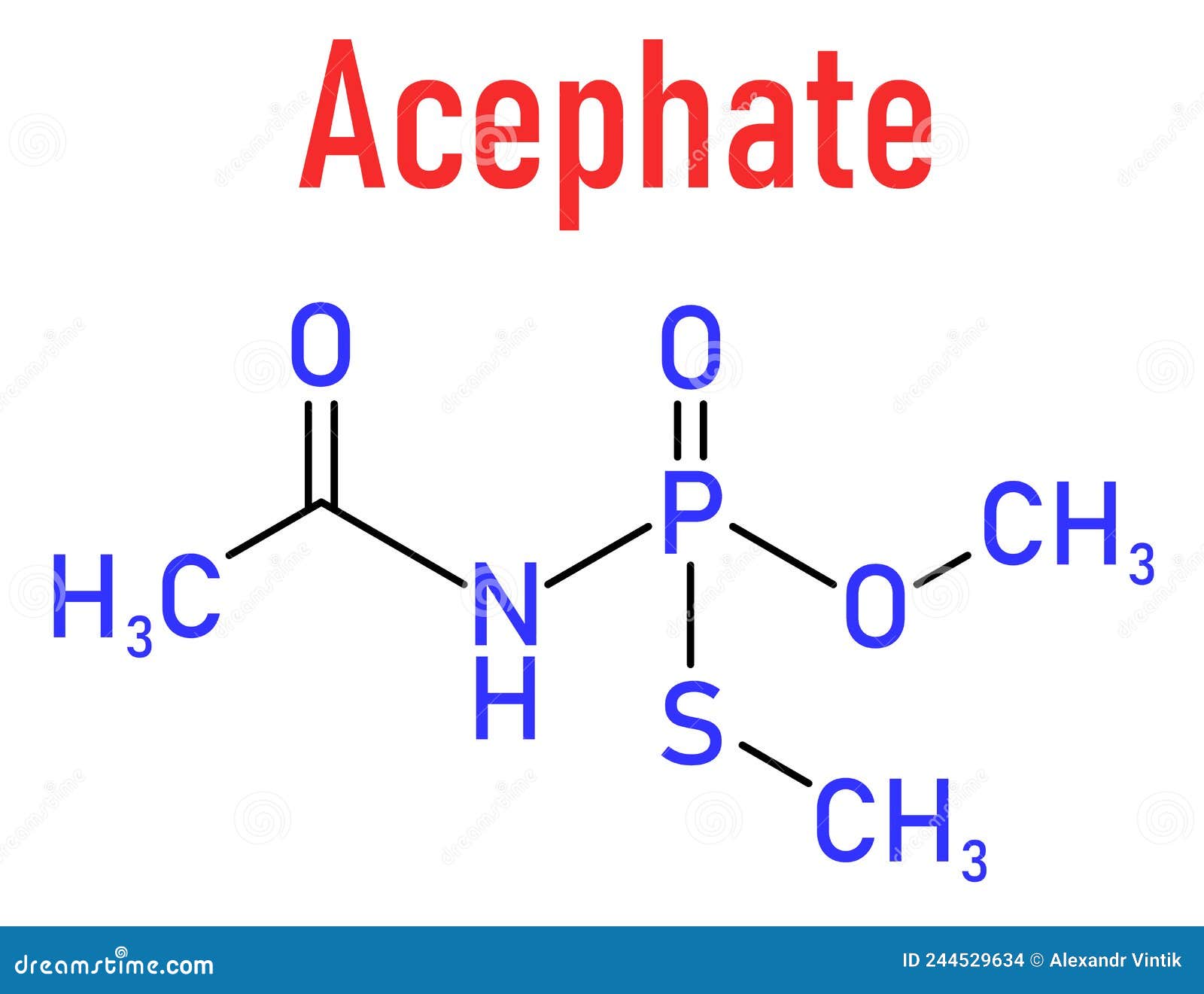 Acephate Insecticide Molecule. Skeletal Formula. Vector Illustration ...