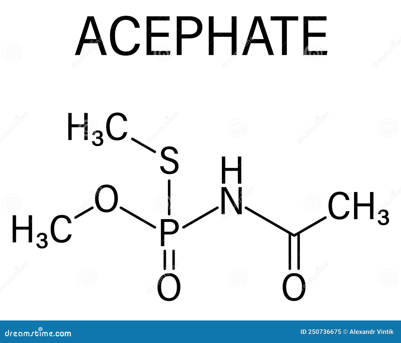 Acephate Insecticide Molecule. Skeletal Formula Stock Vector ...