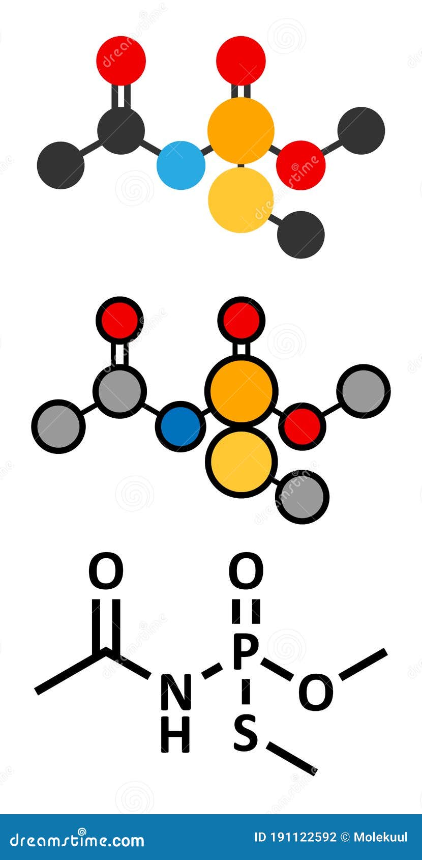 Acephate Insecticide Molecule Stock Vector - Illustration of oxygen ...
