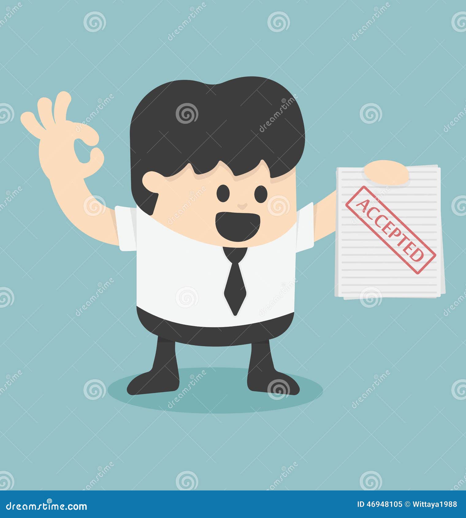 Aceptado muy bien ilustración del vector. Ilustración de aprobado ...