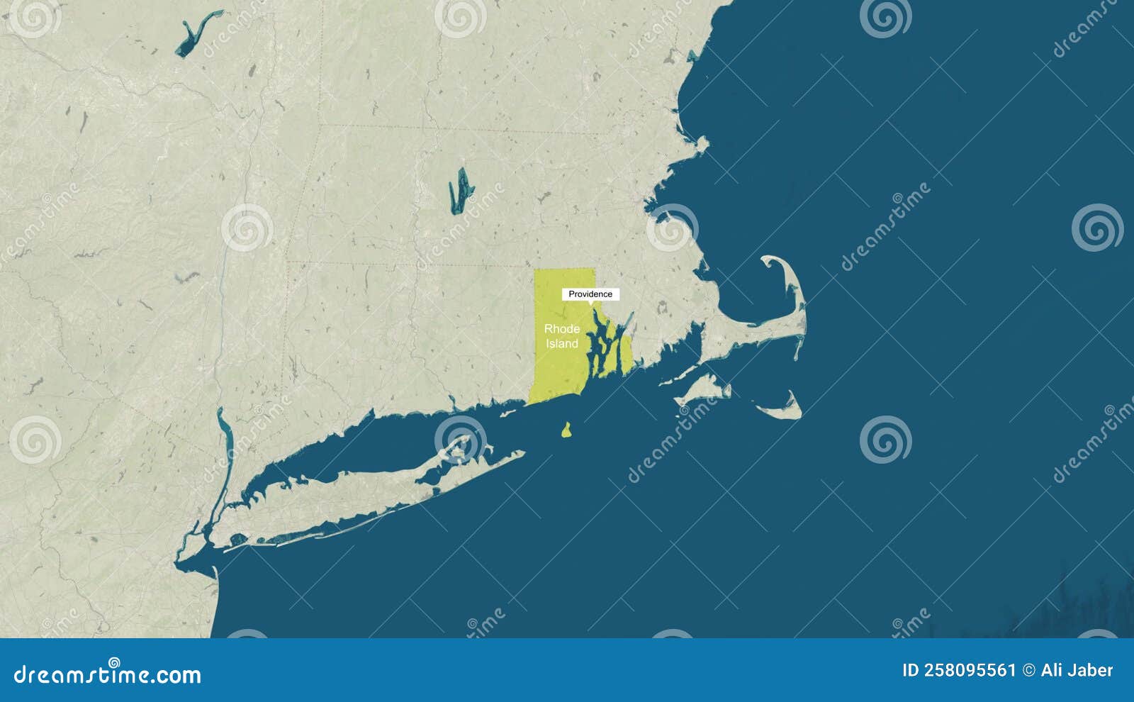 Acercar Al Mapa De La Isla De Rhode Con Texto Sin Texto Y Con Bandera ...