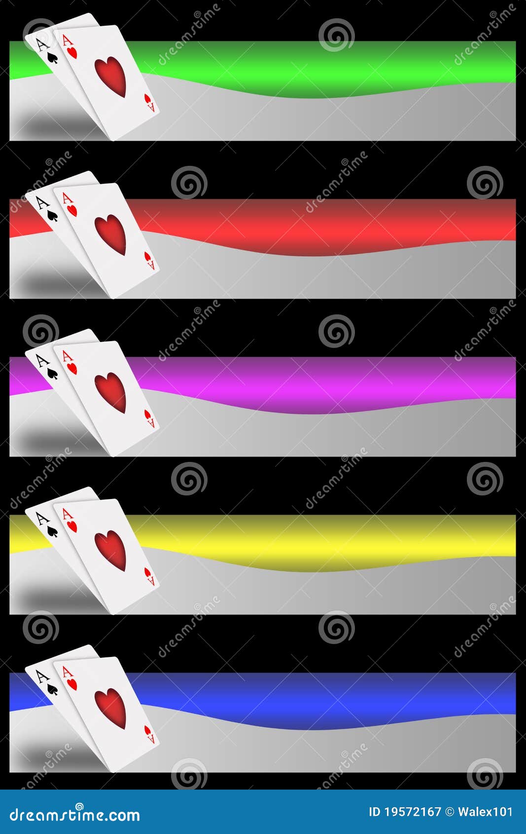 Aces banner set stock illustration. Illustration of aces - 19572167