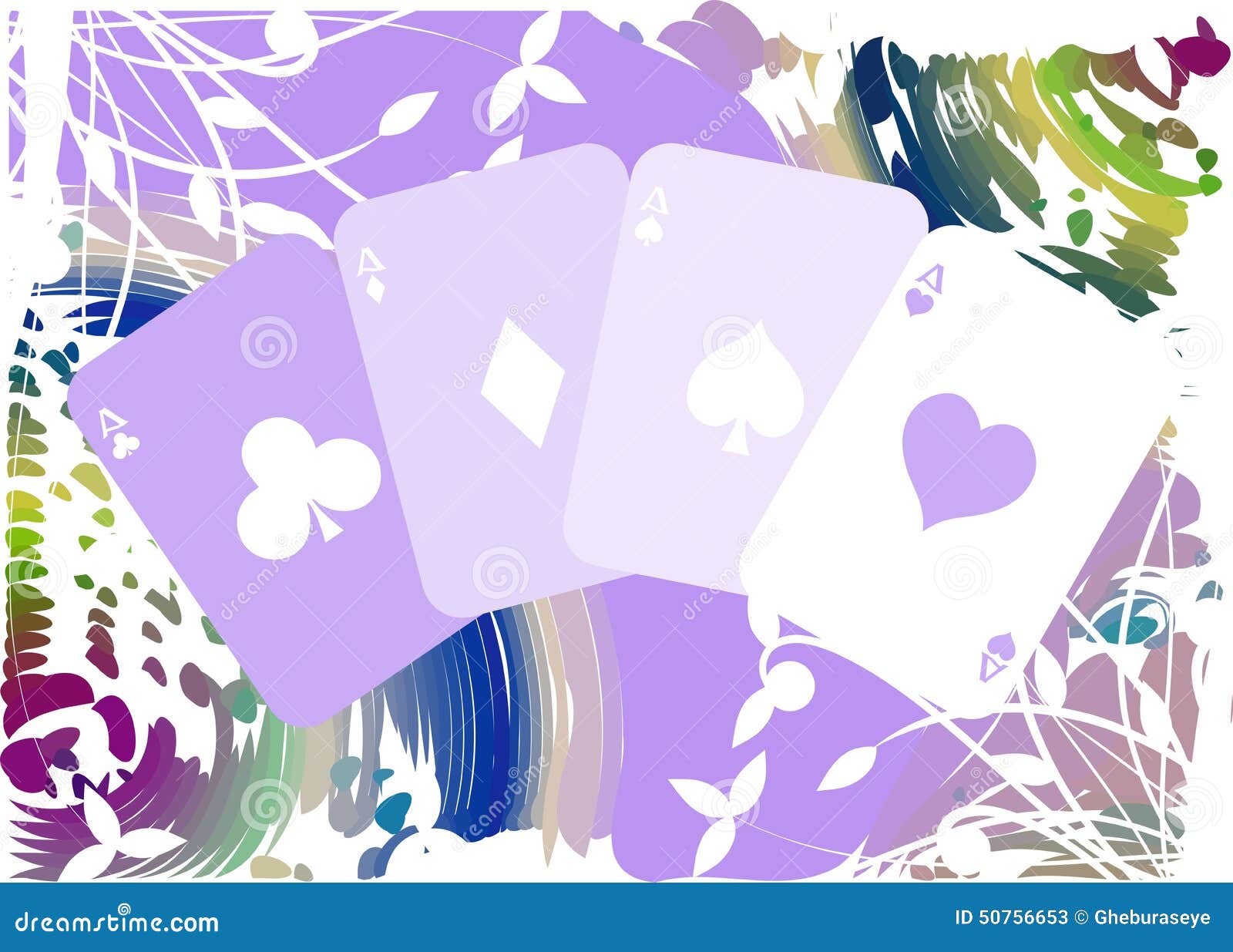 Aces Cards on Colorful Background Stock Vector - Illustration of black ...