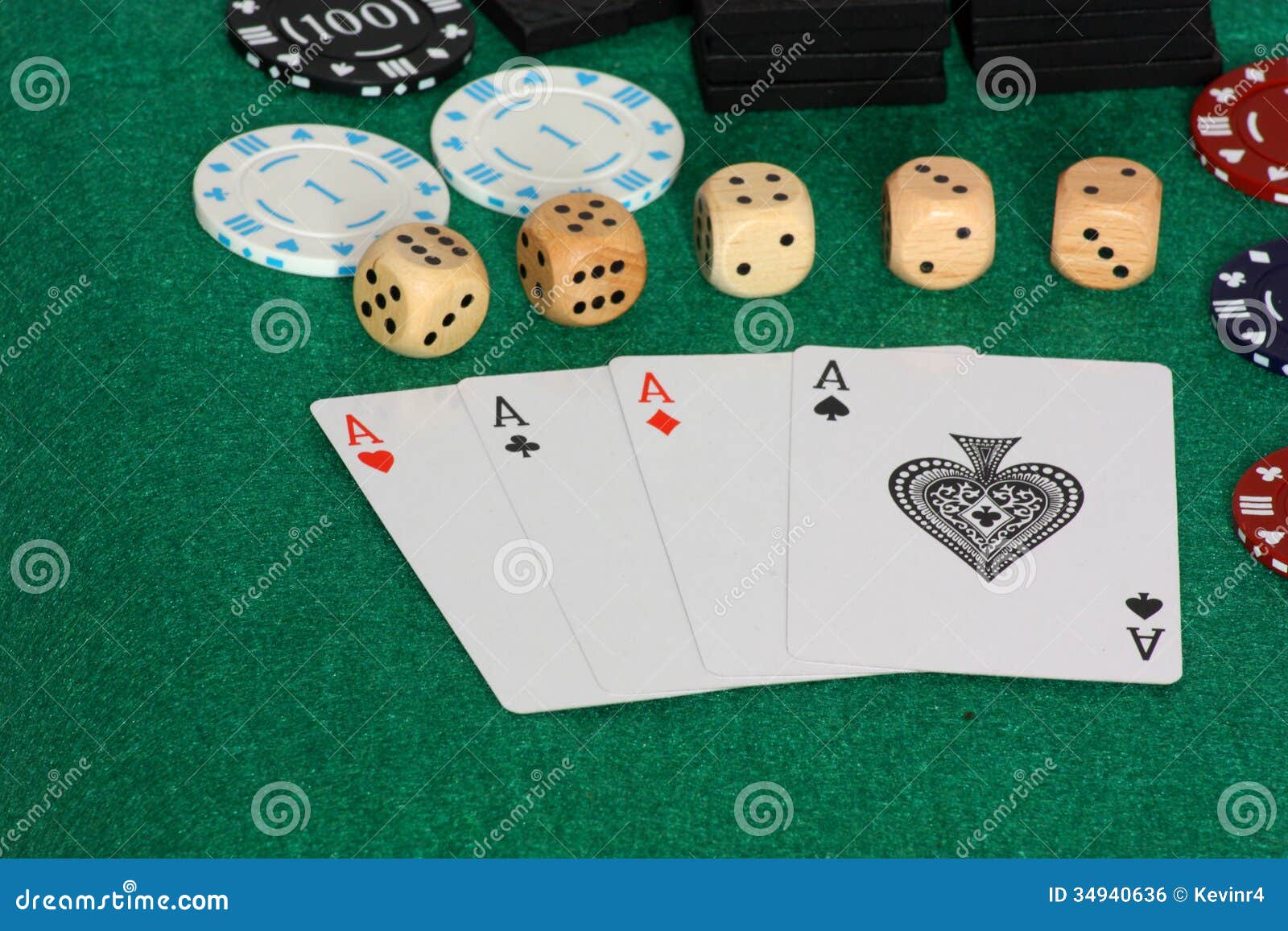 Aces and dice stock photo. Image of flush, dice, number - 34940636
