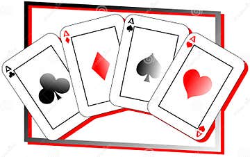 Aces cards isolated stock illustration. Illustration of hearts - 36338012