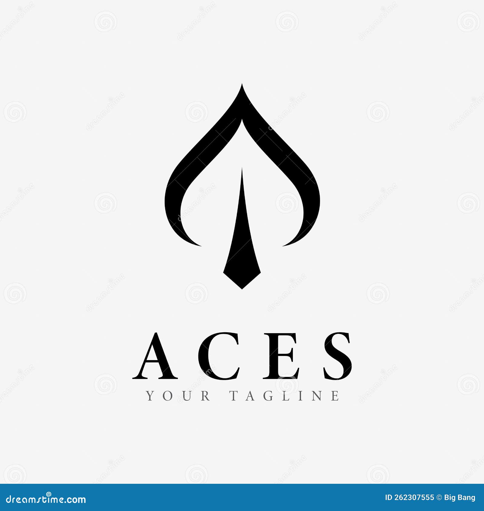 Aces Logo Design Vector Icon Stock Vector - Illustration of blackjack ...