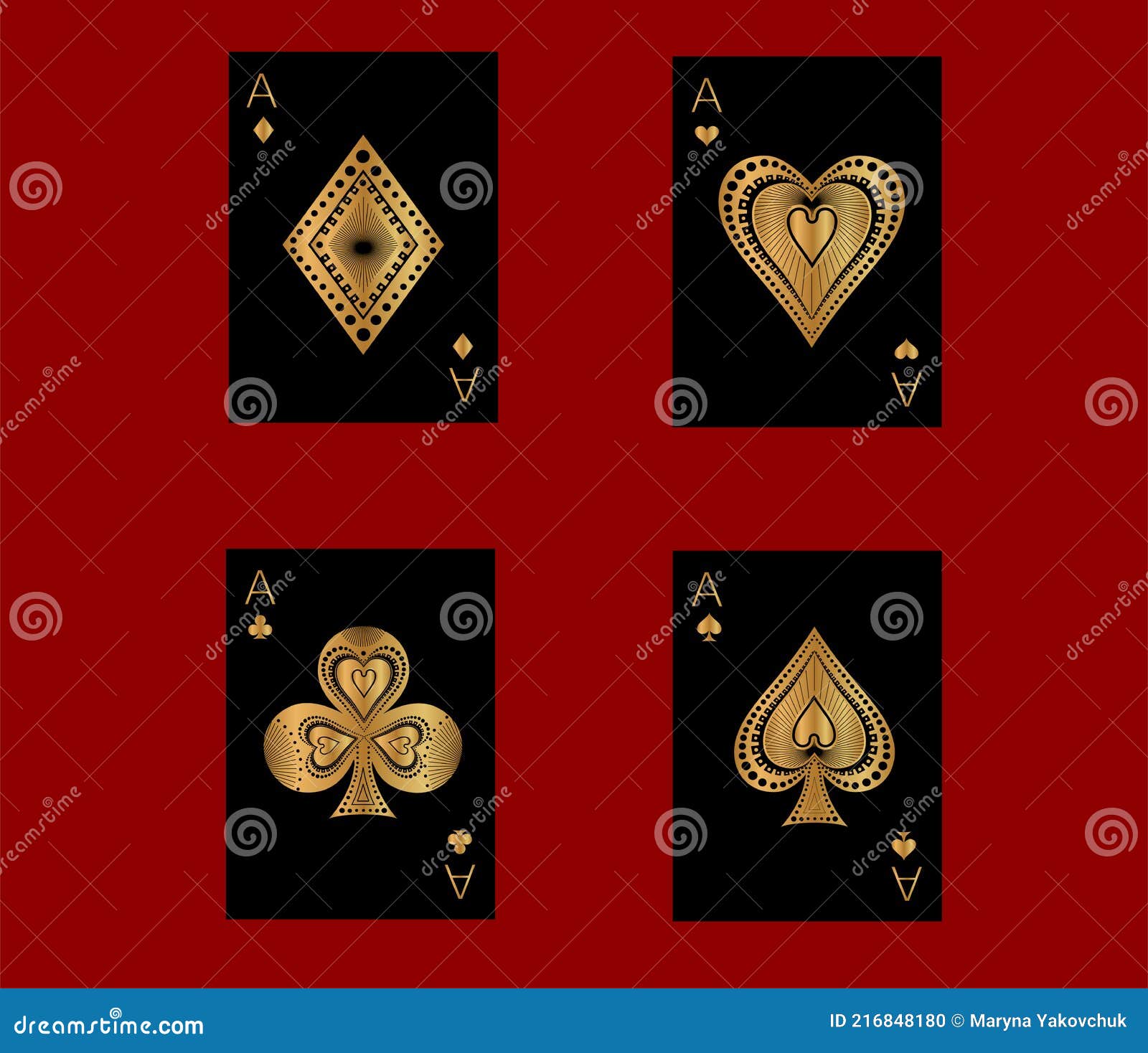 The Aces Set stock vector. Illustration of poker, portrait - 216848180